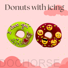 Candy Horse Valentine Donuts met Icing - DocHorse